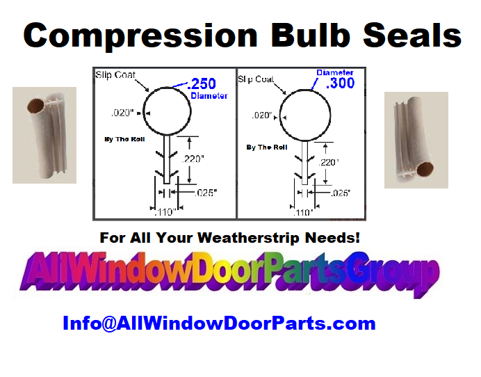 Kerf Weather Strip Compression Seal | Bulb Type .250 .300 Diameter ...
